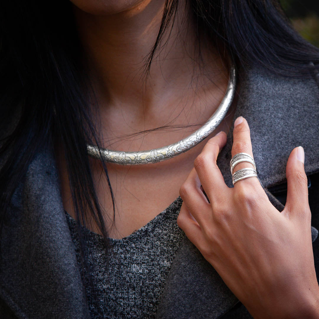 Collier torque en argent N°4 - Itsara Bijoux – Itsara bijoux